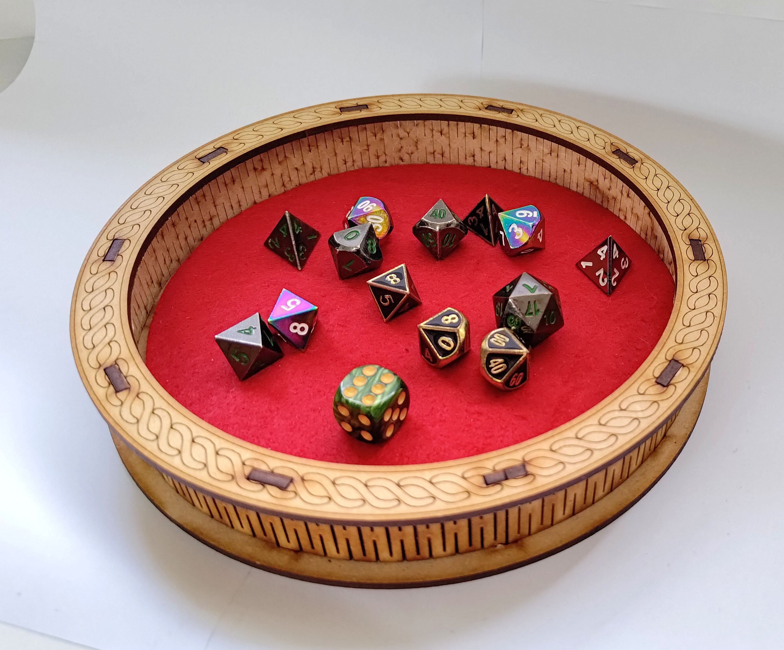 Round Dice Tray Digital Files, Laser Cut and Etch 3mm Wood With Inner ...