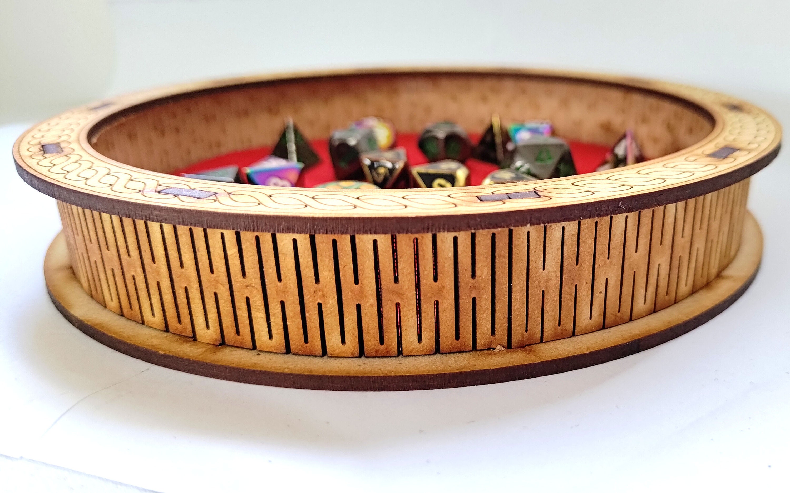 Round Dice Tray Digital Files, Laser Cut and Etch 3mm Wood With Inner ...