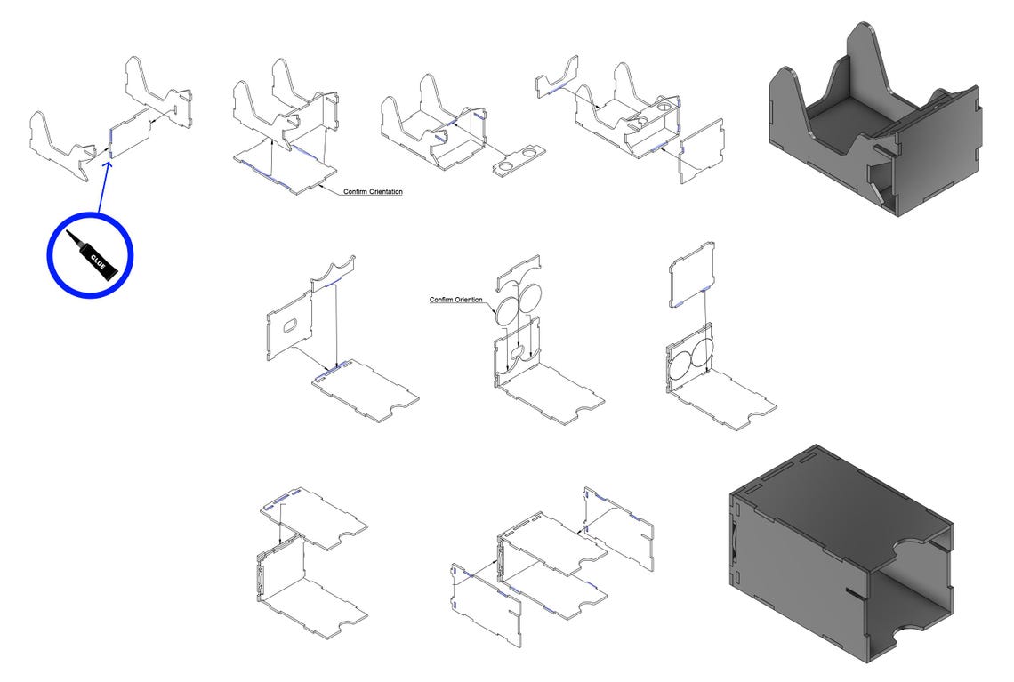 Sliding Deck Box Digital Files, 3mm or 5mm, DXF, SVG, Laser Cut, MTG ...