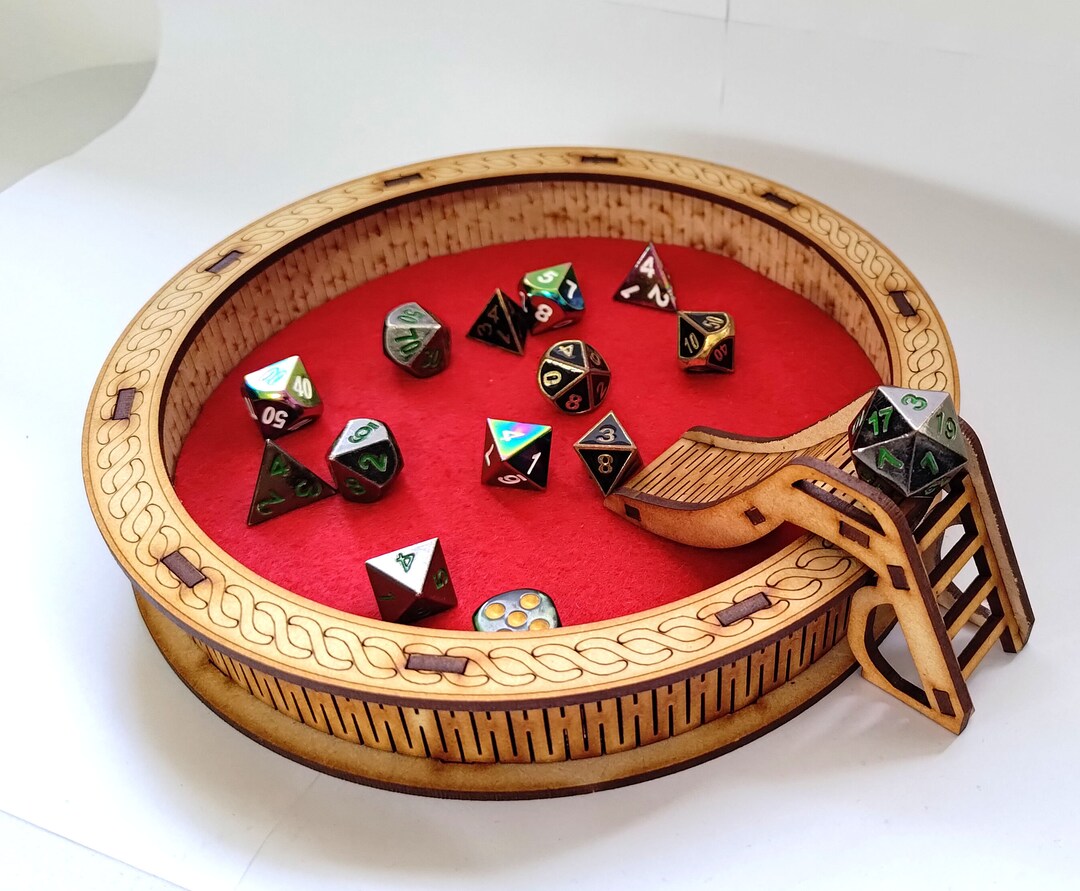Round Dice Tray Digital Files, Laser Cut and Etch 3mm Wood With Inner ...