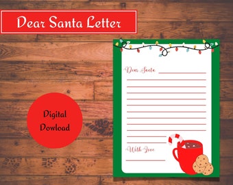 Dear Santa Letter - Etsy