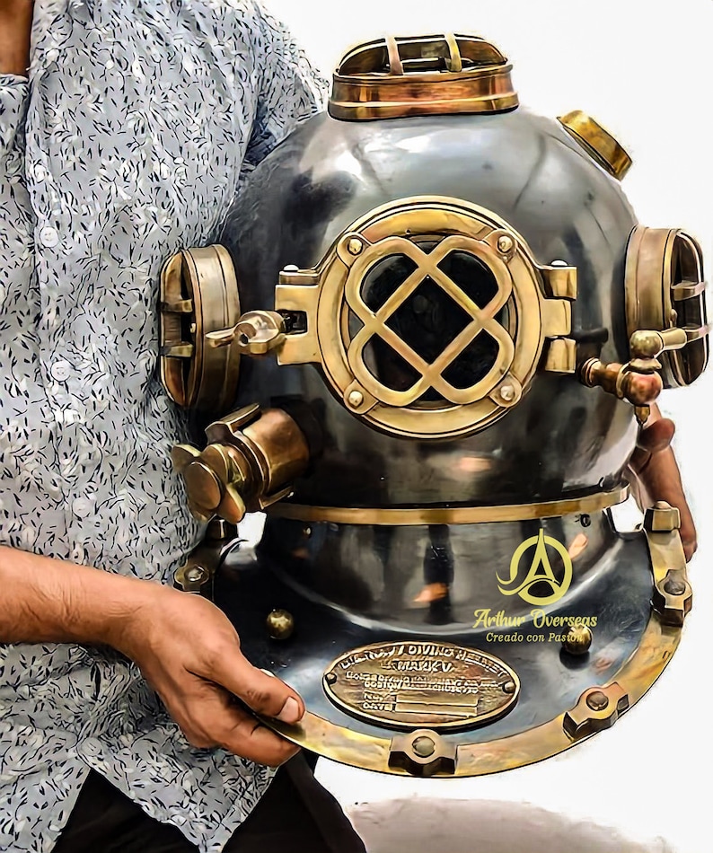 Mark V US Navy Diving Helmet: 18" Steel Steampunk Maritime Decor - Etsy
