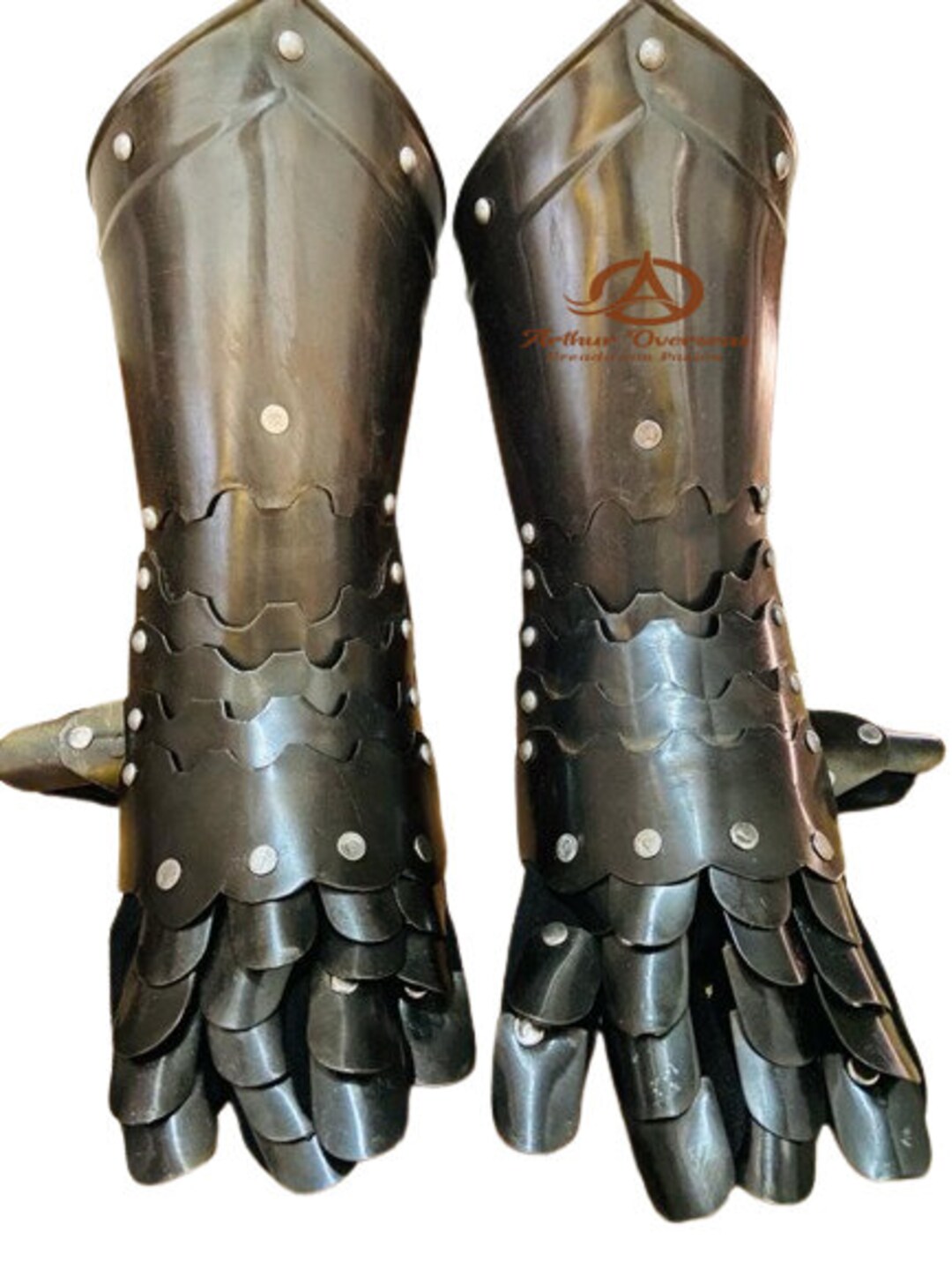 Medieval 18 Gauge Armor Gauntlet Gloves Steel Armour Knight Hand Guard ...
