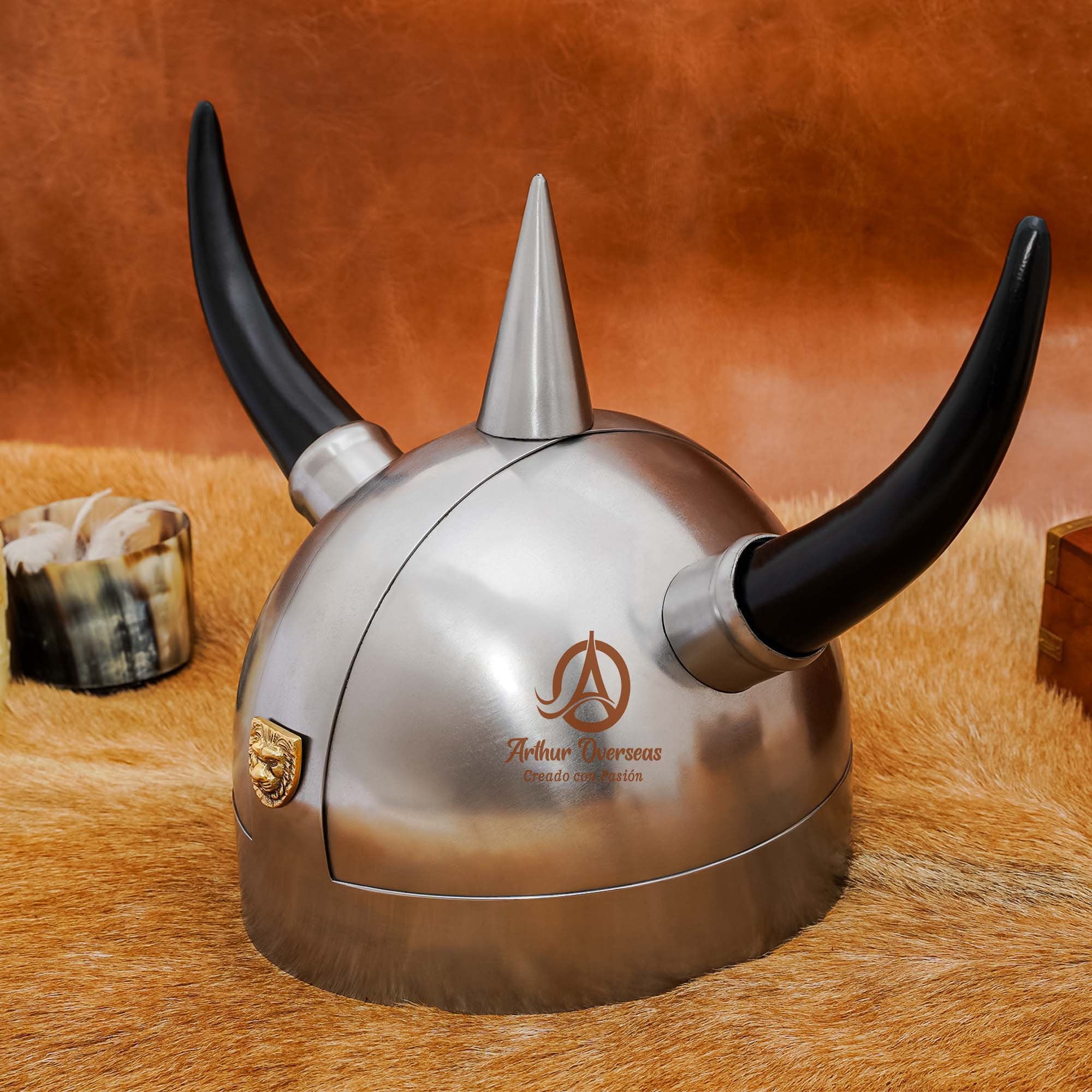 Medieval Fantasy Viking Steel Helmet With Horns Norman Viking Helmet ...