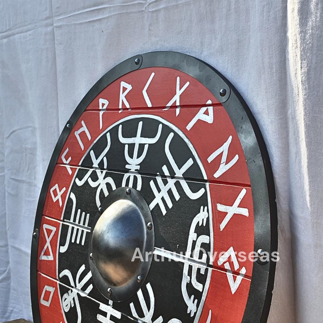 Handmade Scandinavian Slavic Runes Wooden Viking Shield Authentic ...