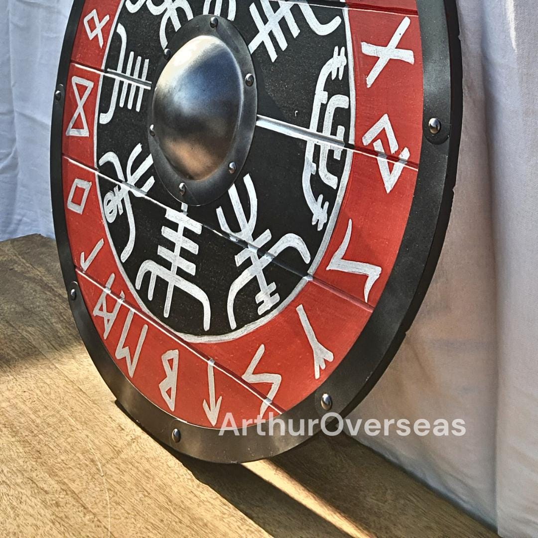 Handmade Scandinavian Slavic Runes Wooden Viking Shield Authentic ...