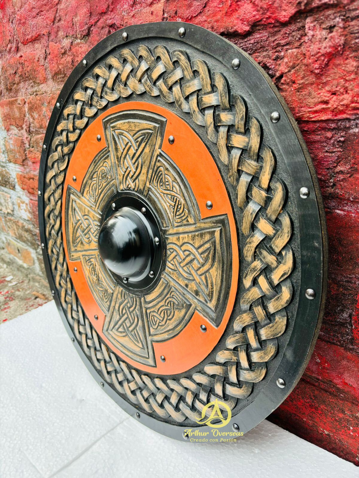 Greek Shield Hoplite Natural Wood Viking Shield Round Shield Medieval ...