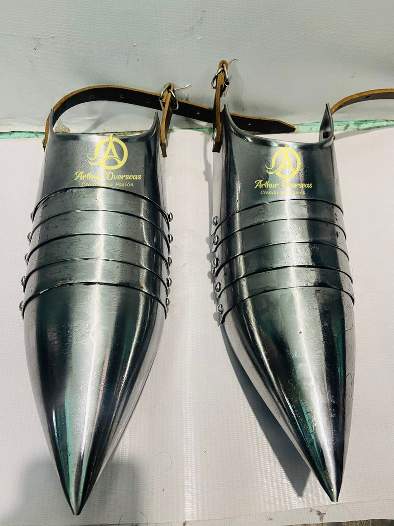 Medieval Gothic Armor Shoes in Steel Wearable Costume Replicas One Pair ...