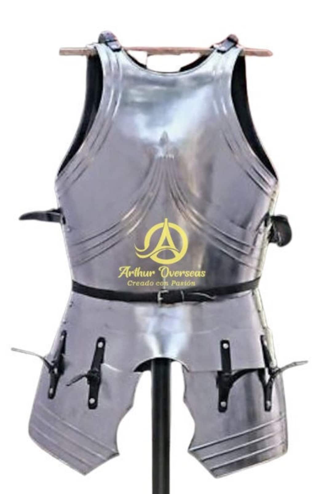 Medieval 18 Gauge Steel Knight Gothic Chest Armor Cuirass With Tassets ...