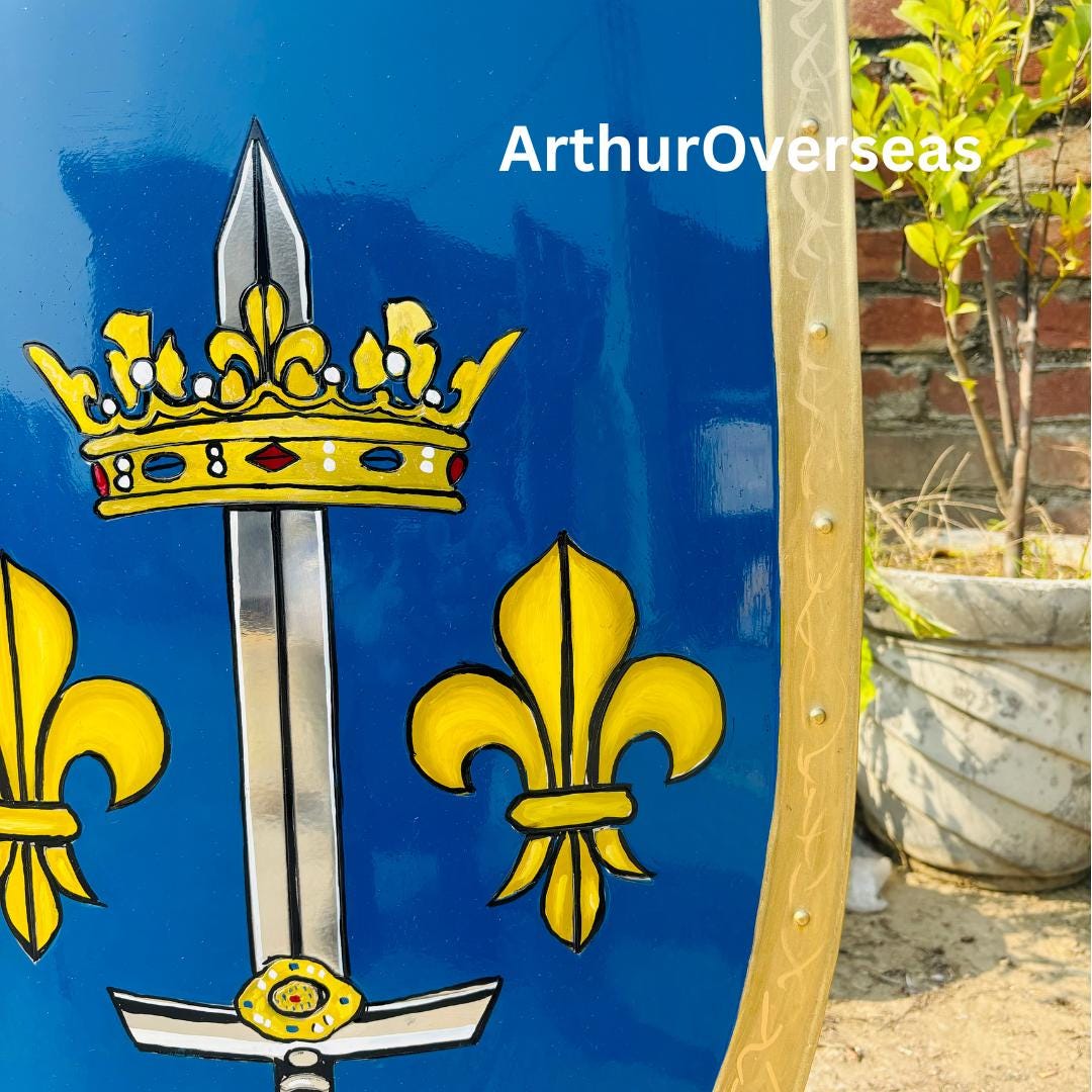 Joan of Arc Shield: French Medieval Crusader Decor for LARP & Cosplay ...
