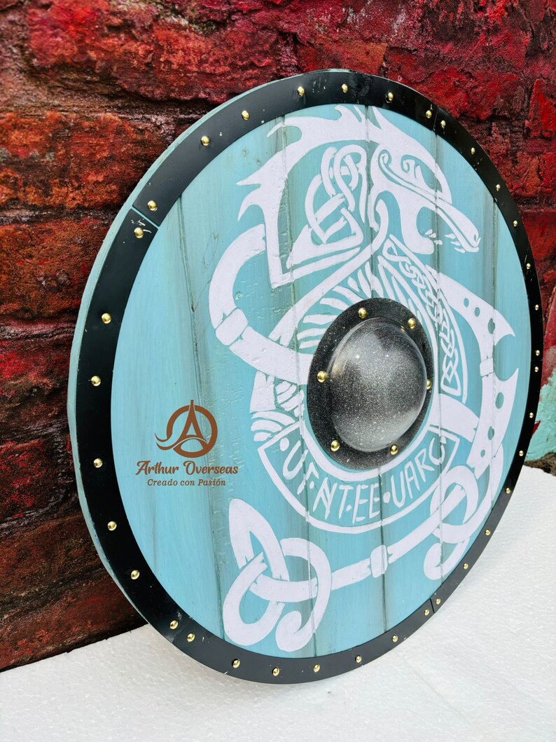 Medieval White Dragon Shield 24 Inch Viking Shield 'fenrir' With ...