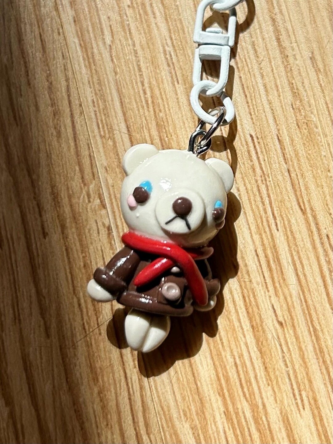 Polar Bear Clay Bag Charm or Keychain Handmade Polymer Clay, Cute ...