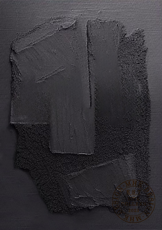 Black Wall Art Black Texture Art Black Abstract Painting on Canvas ...