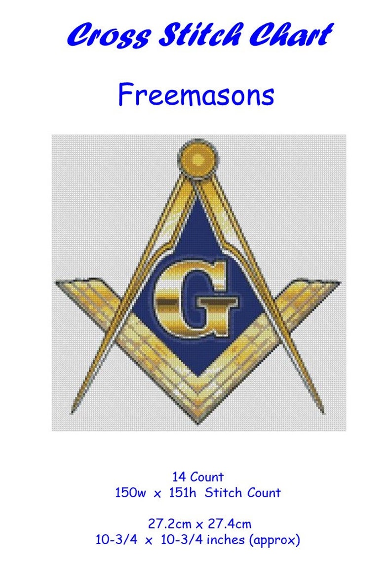 Cross Stitch Chart, Pattern, Free Masons, Logo, Design, Trowel ...