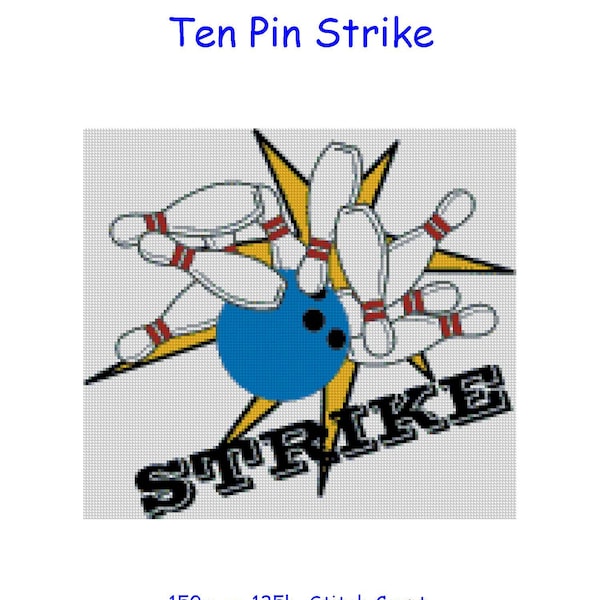 Cross Stitch Bowling Patterns - Etsy