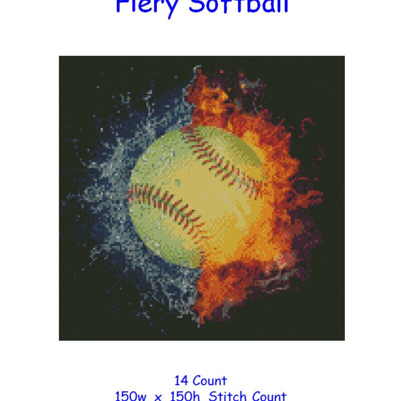 Softball Fire - Etsy