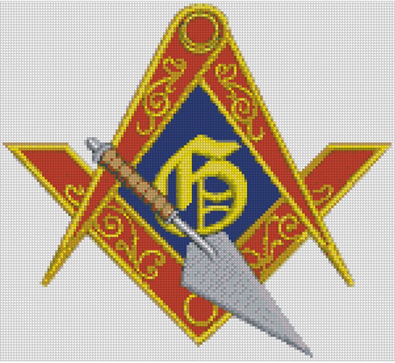 Cross Stitch Chart, Pattern, Free Masons, Logo, Design, Trowel ...