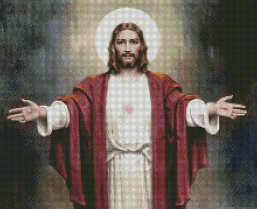 Cross Stitch Chart, Pattern, Jesus, Christ, Come Unto Me, Religion ...