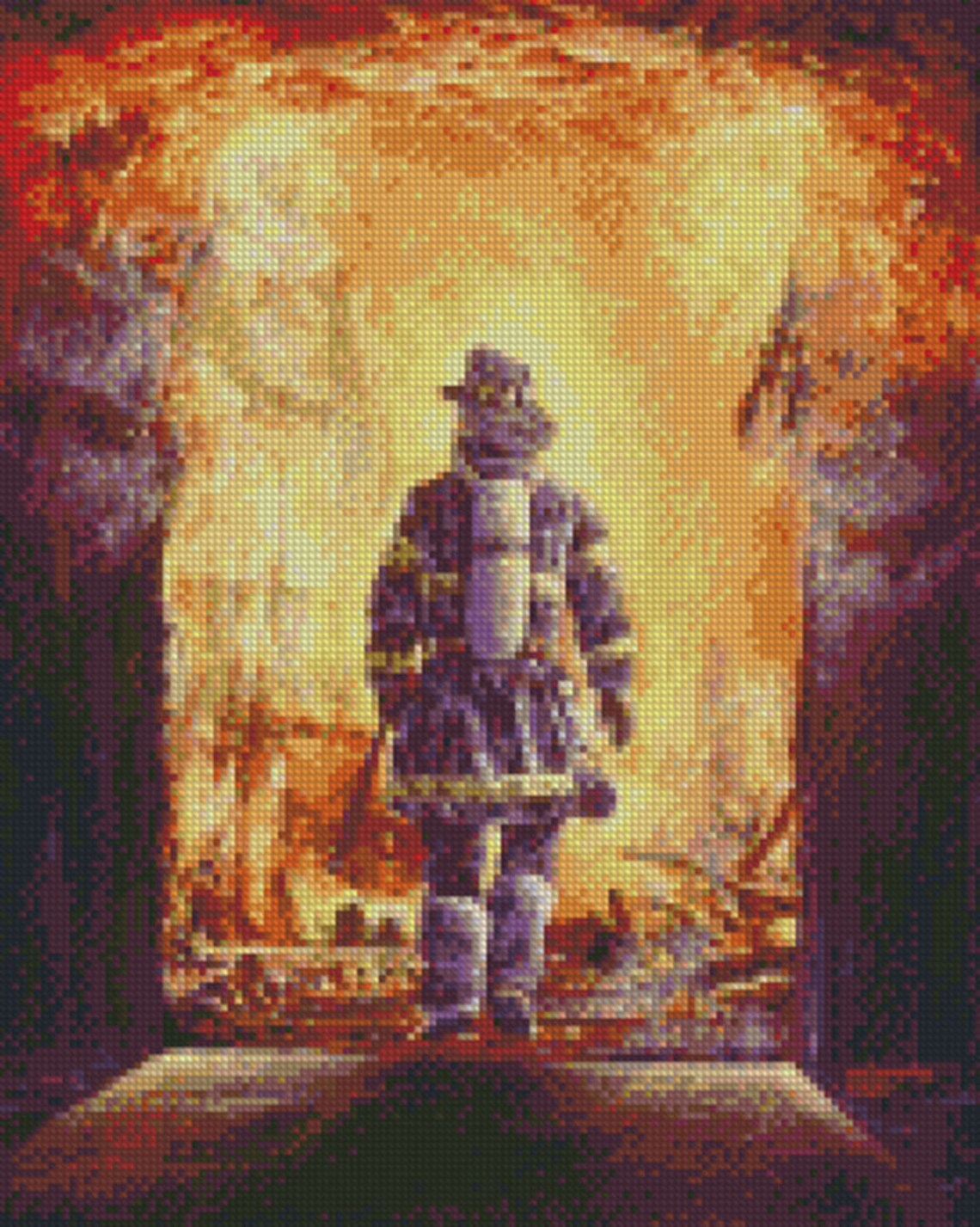 Cross Stitch Chart, Pattern, Fireman, Firefighter, Fire, Fighter ...