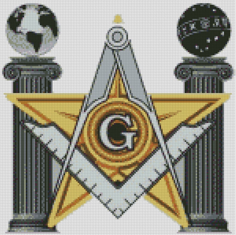 Cross Stitch Chart, Pattern, Free Masons, Logo, Design, Freemason ...
