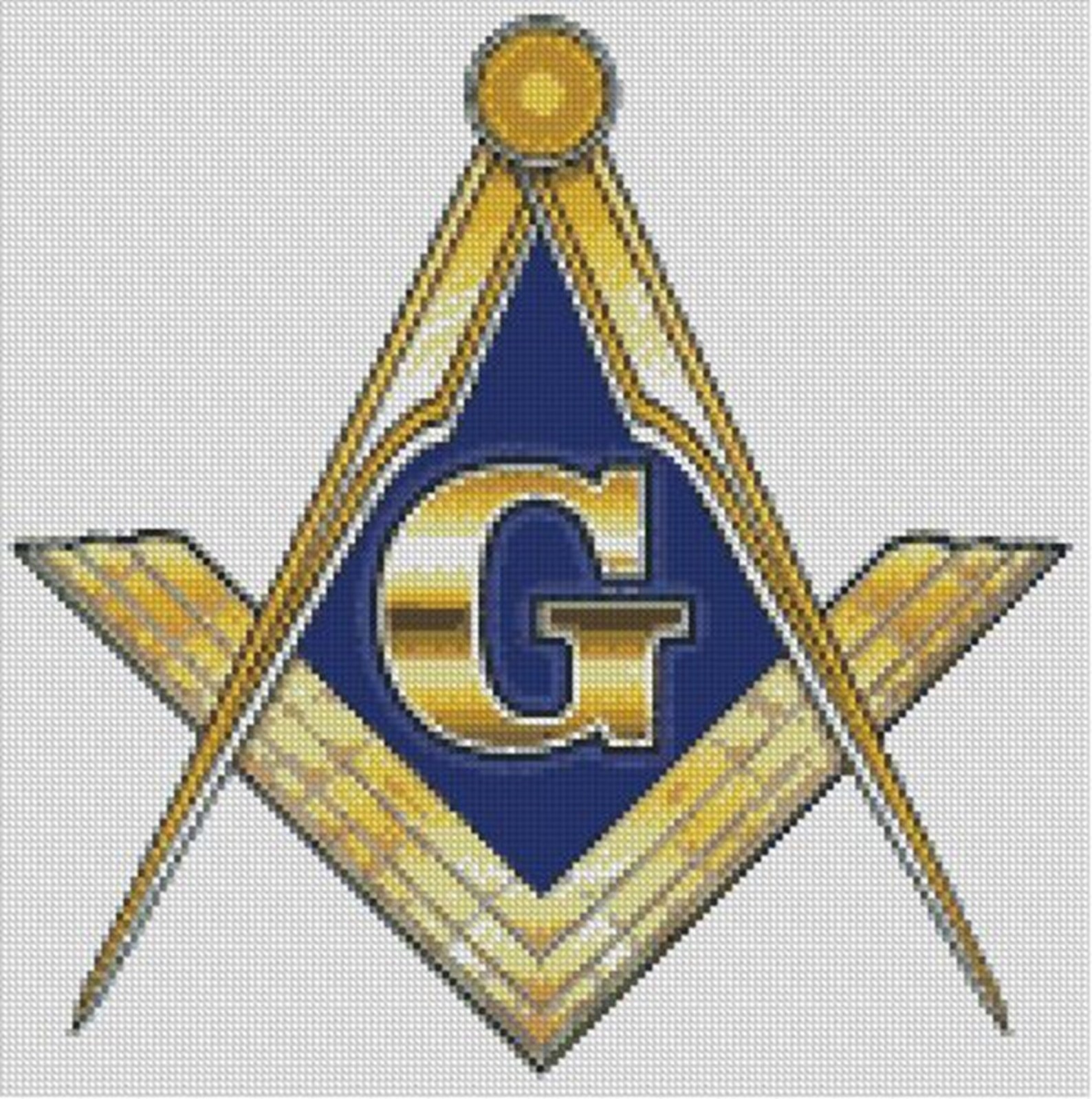 Cross Stitch Chart, Pattern, Free Masons, Logo, Design, Trowel ...