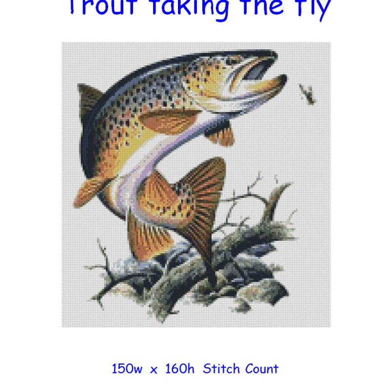 Trout Cross Stitch Pattern - Etsy