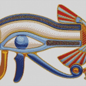 Cross Stitch Chart, Pattern, Eye of Horus, Ancient, Egypt, Pharos ...