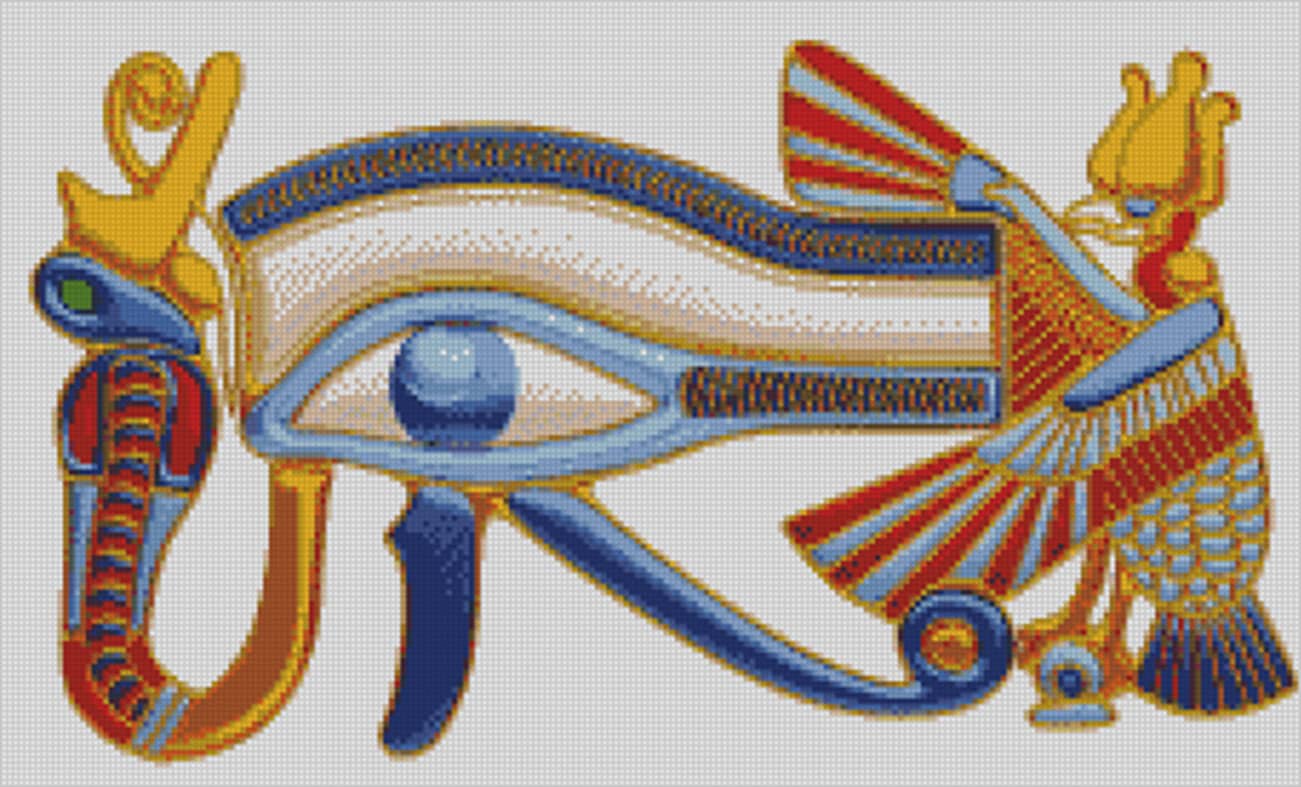 Cross Stitch Chart, Pattern, Eye of Horus, Ancient, Egypt, Pharos ...