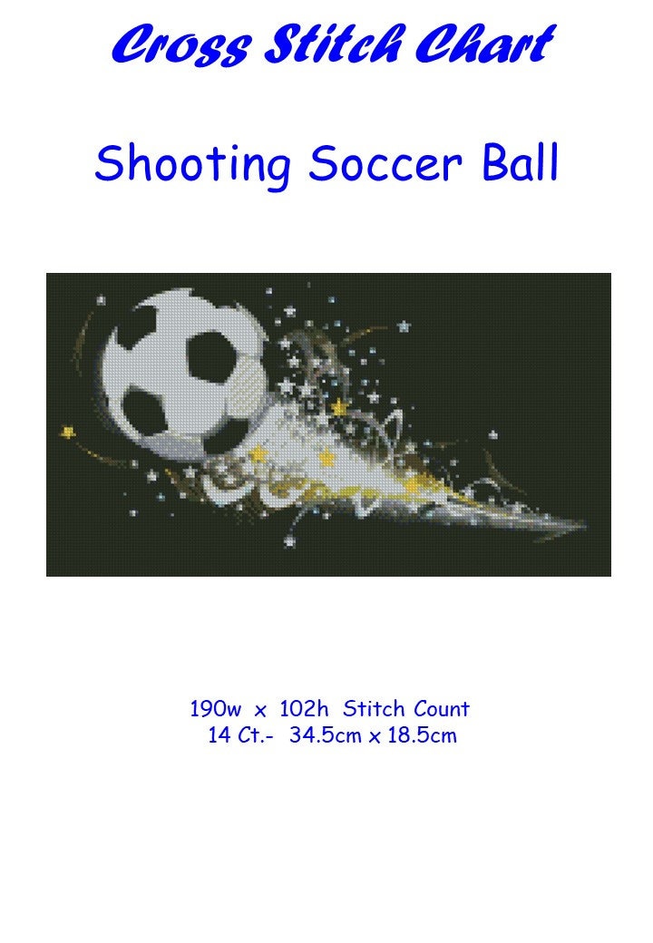 Cross Stitch Chart, Pattern, Soccer, Ball, Football, Fifa, Shooting ...