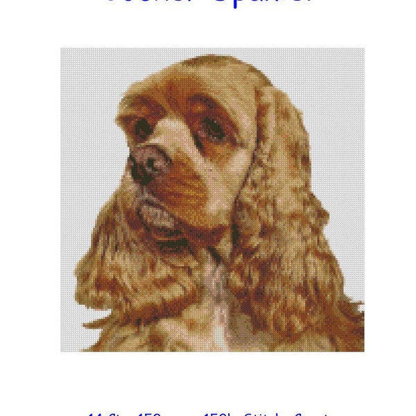 Spaniel Cross Stitch - Etsy
