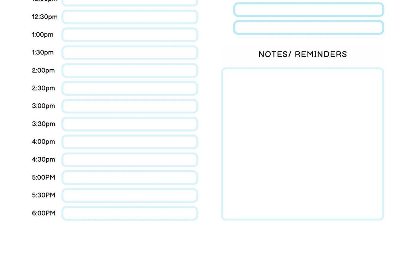 Daily Schedule - Blue - Etsy