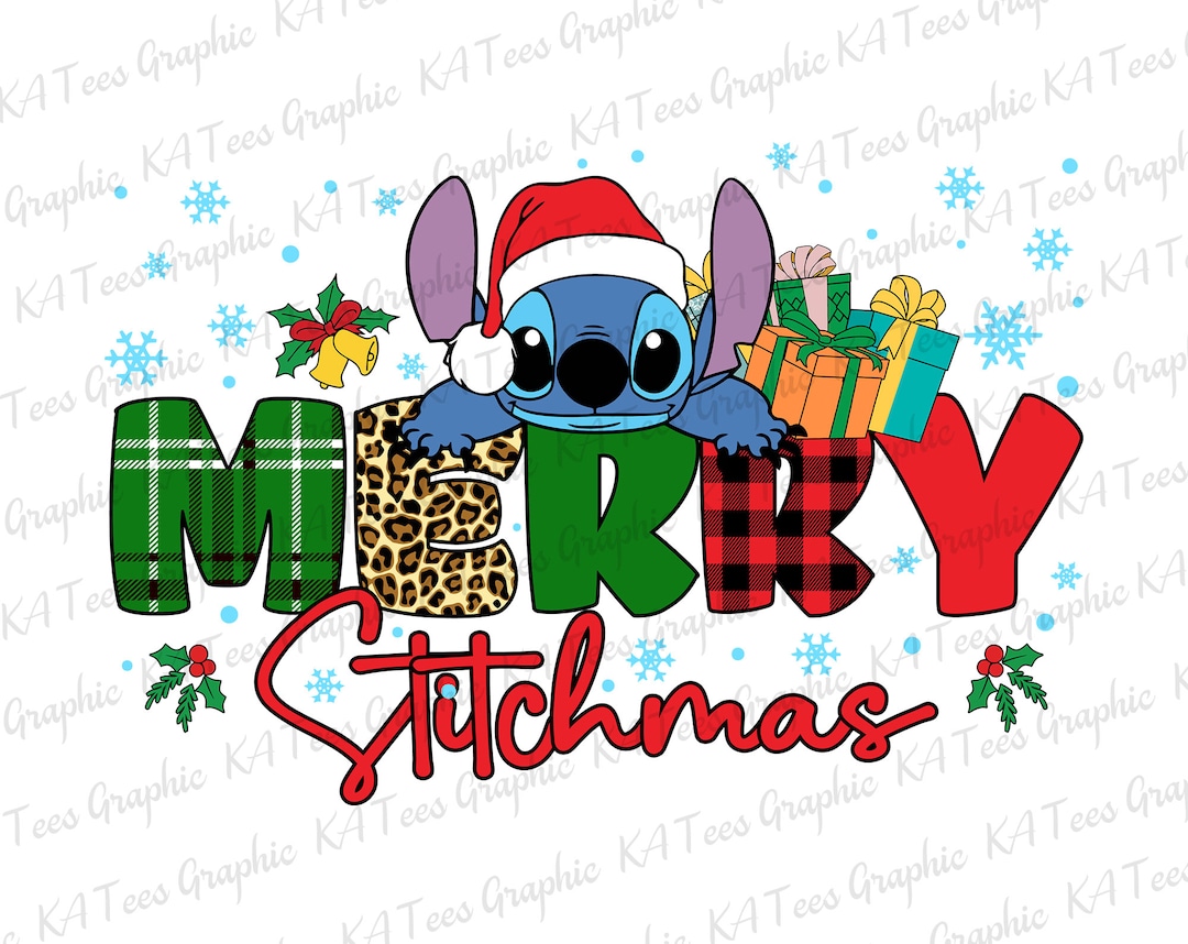 Merry Stitchmas PNG, Christmas Png, Characters Christmas Png, Christmas ...