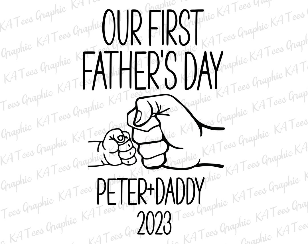 Personalized Our First Fathers Day Svg New Dad Svg First Bump Svg