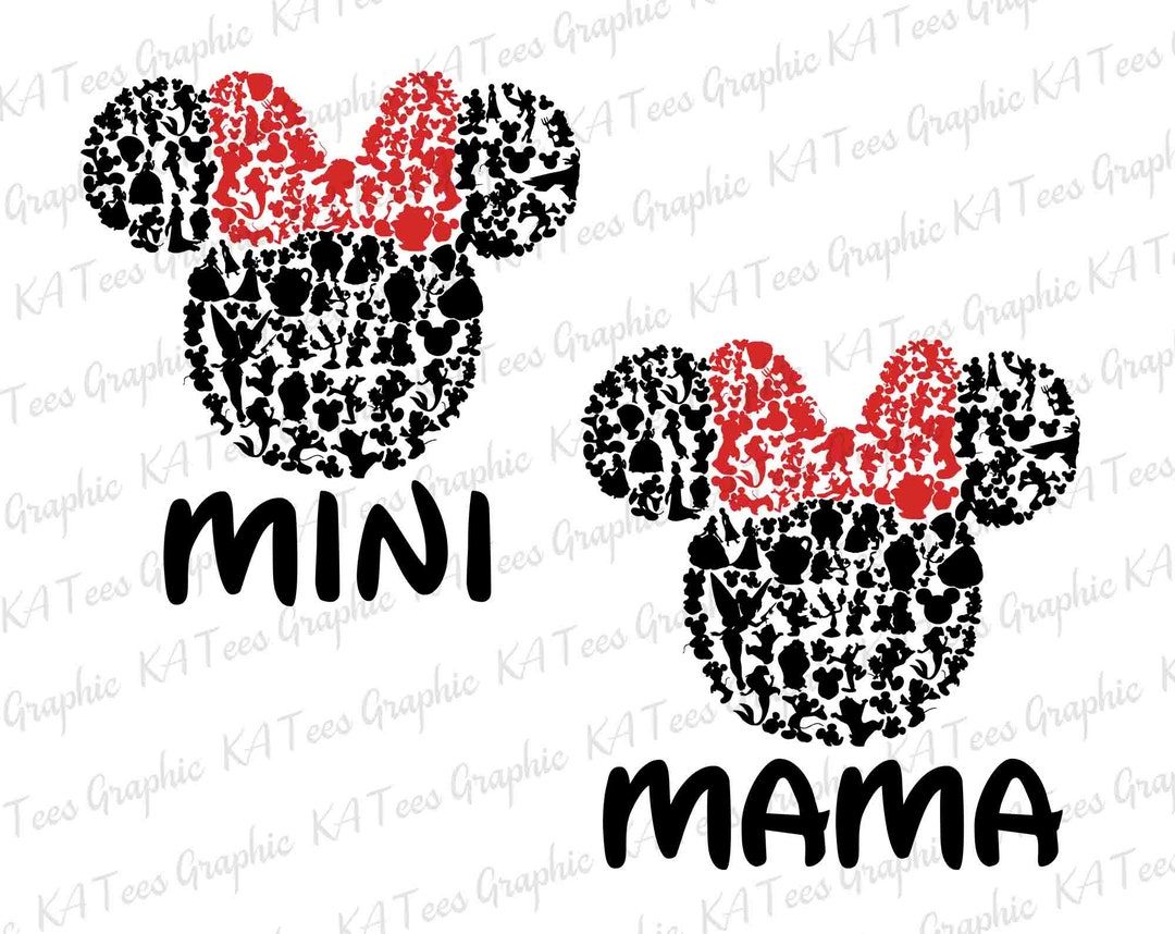 Bundle Mama and Mini Mouse SVG, Family Mouse Svg, Mama Mimi Svg, Mom ...