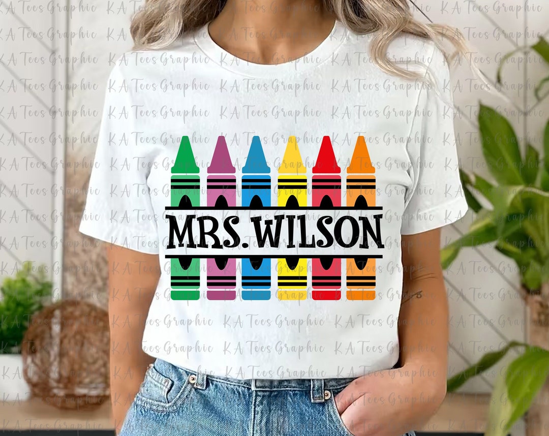 Personalized Teacher SVG, Crayon Monogram Svg, Crayon Split Monogram ...
