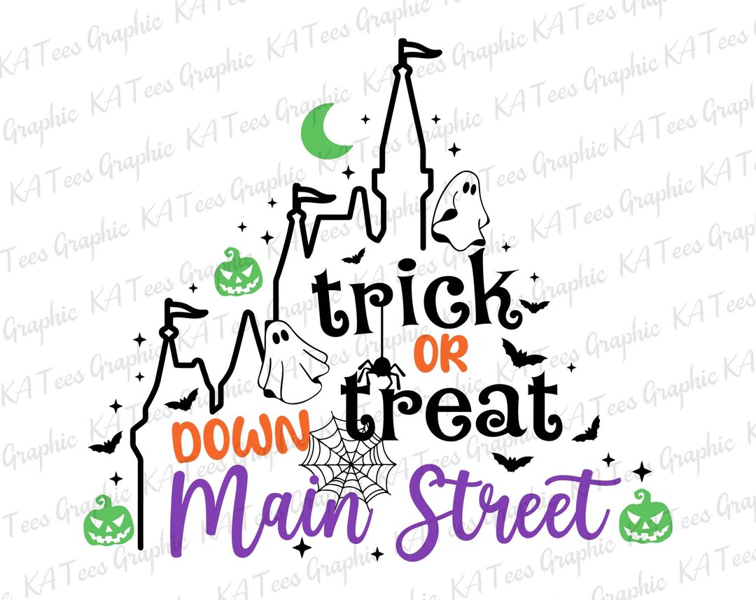 Trick or Treat Down Main Street Svg Spooky Vibes Svg Spooky - Etsy