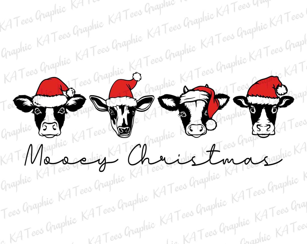 Christmas Cow SVG, Christmas Svg, Mooey Christmas Svg, Christmas Family ...