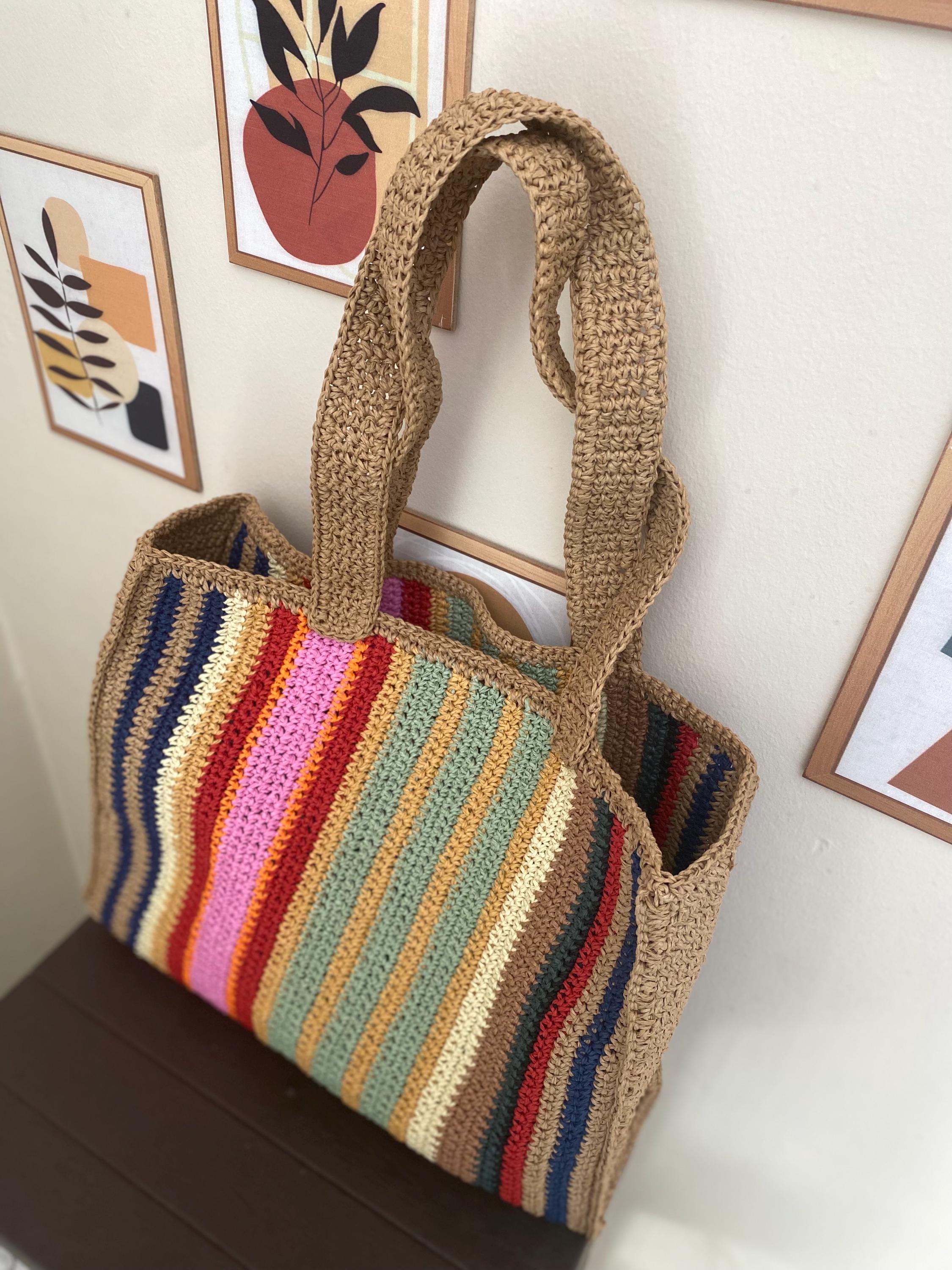 Raffia Tote Bag, Raffia Shoulder Bag, Summer 2025,beach Bag,crochet ...
