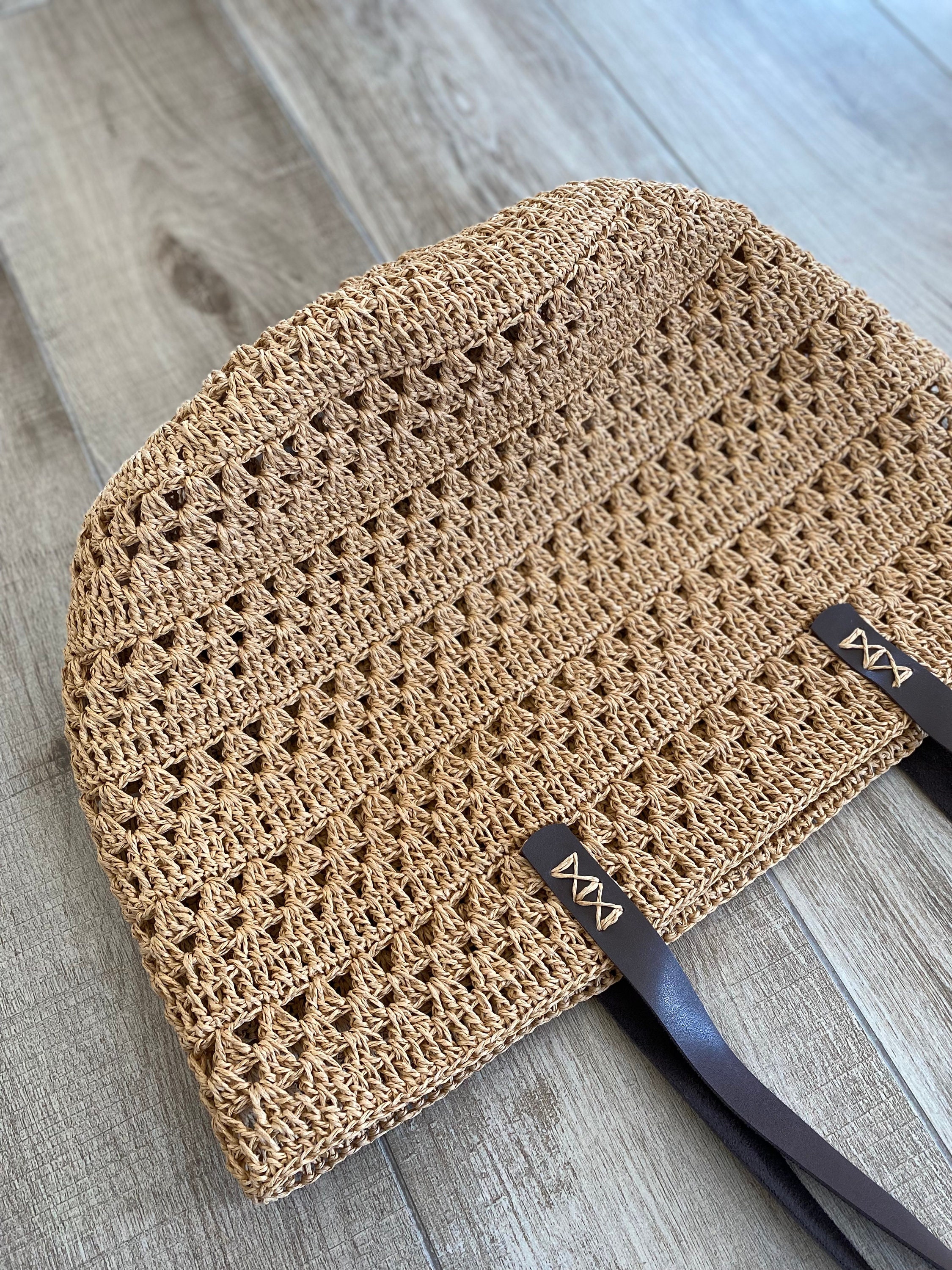 Raffia Tote Bag, Oversize Raffia Bag, Straw Bag, Shoulder Bag, Raffia ...