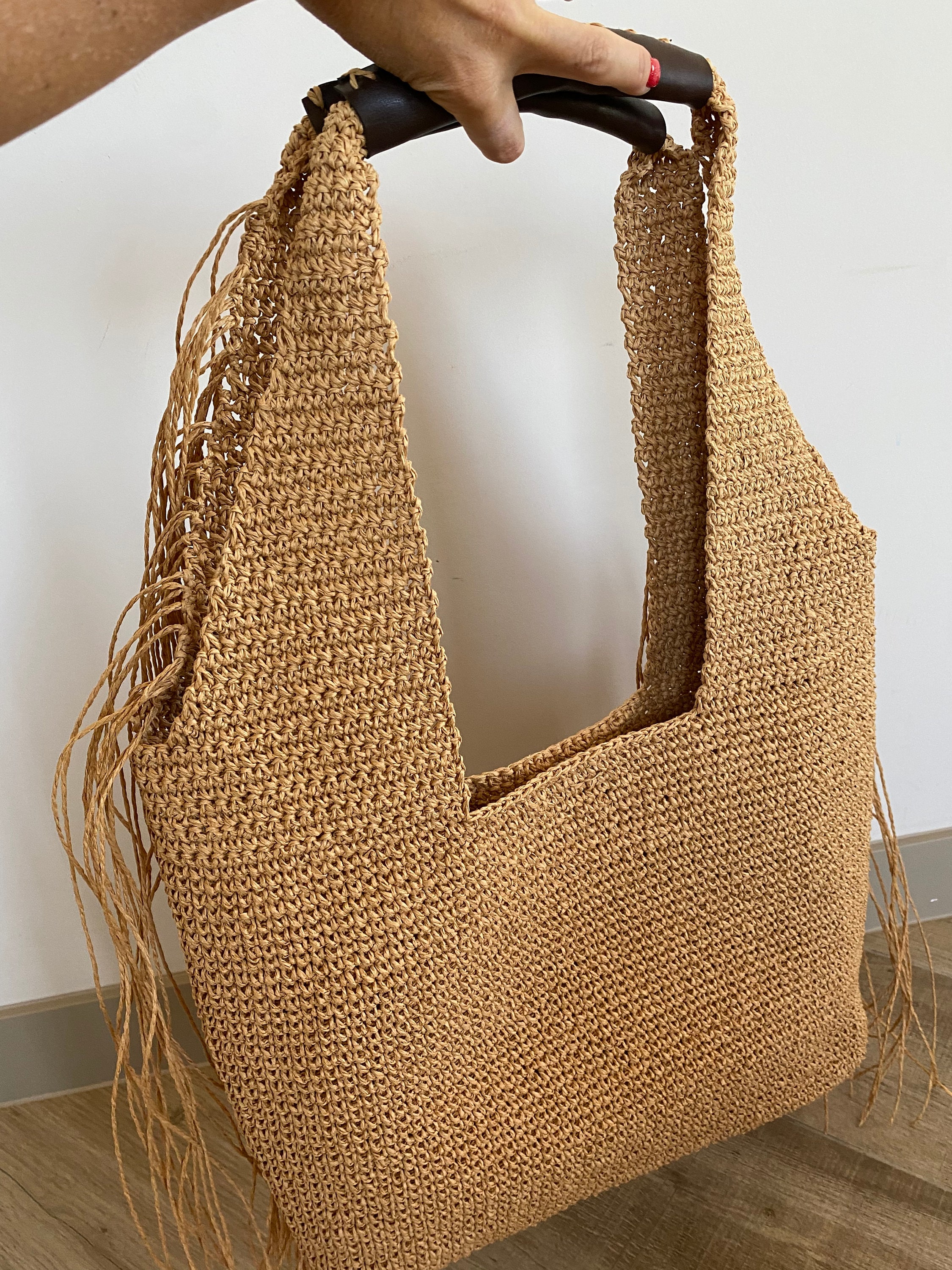 Raffia Tote Bag, Oversize Raffia Bag, Straw Bag, Shoulder Bag, Raffia ...