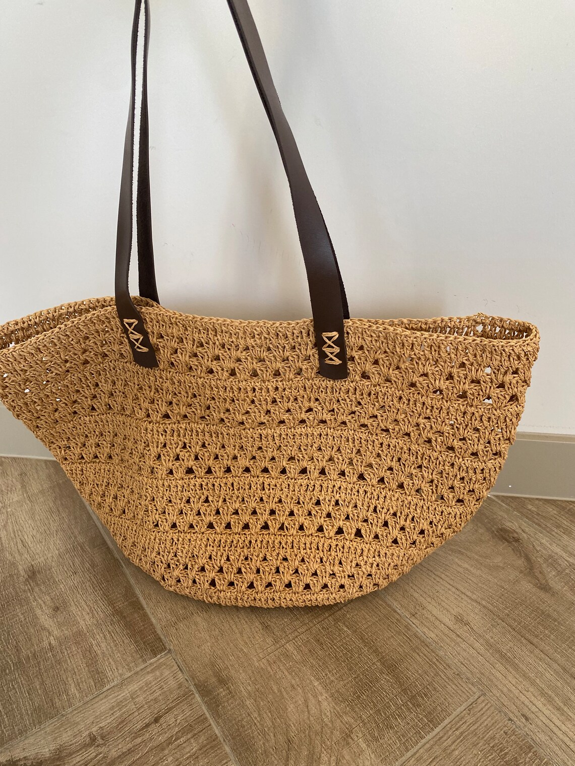Raffia Tote Bag, Oversize Raffia Bag, Straw Bag, Shoulder Bag, Raffia ...