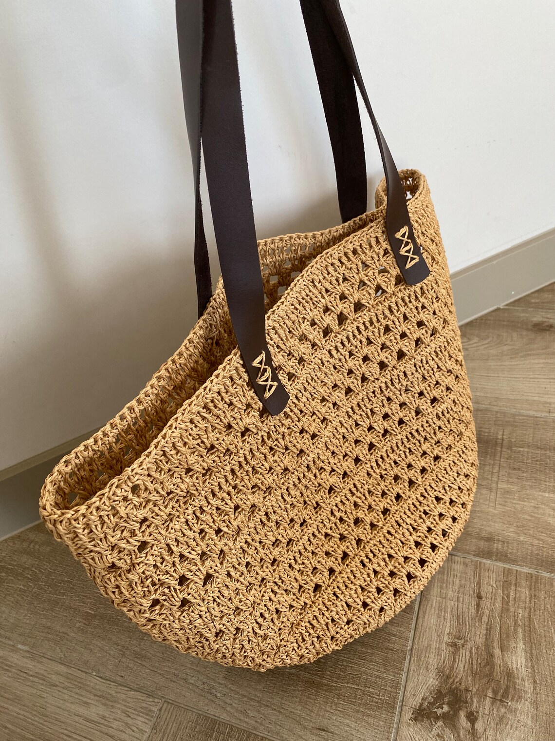 Raffia Tote Bag, Oversize Raffia Bag, Straw Bag, Shoulder Bag, Raffia ...