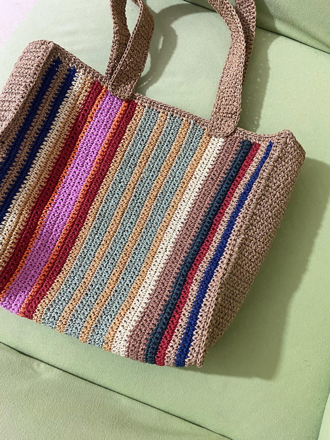 Raffia Tote Bag, Raffia Shoulder Bag, Summer 2025,beach Bag,crochet ...