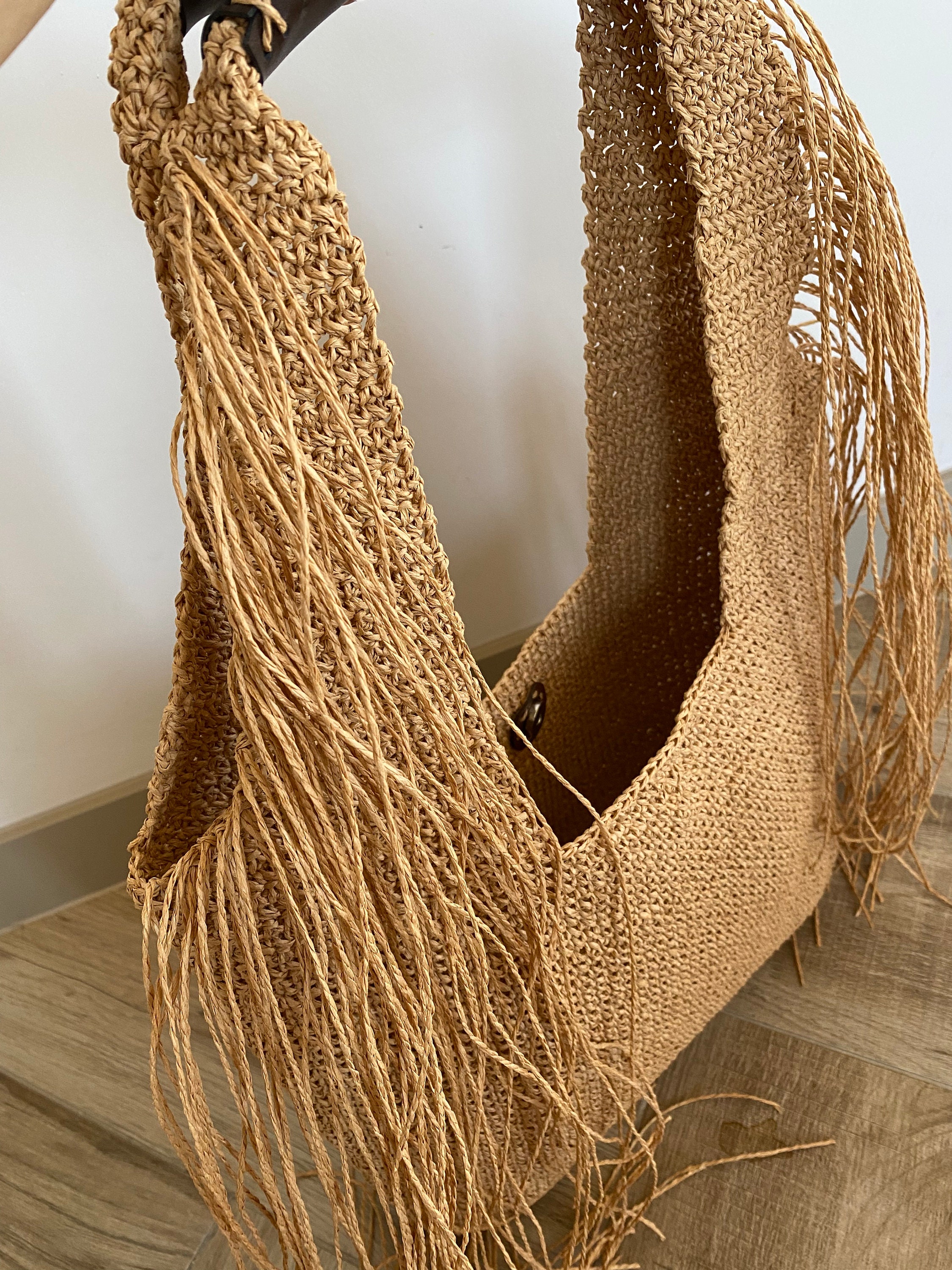 Raffia Tote Bag, Oversize Raffia Bag, Straw Bag, Shoulder Bag, Raffia ...