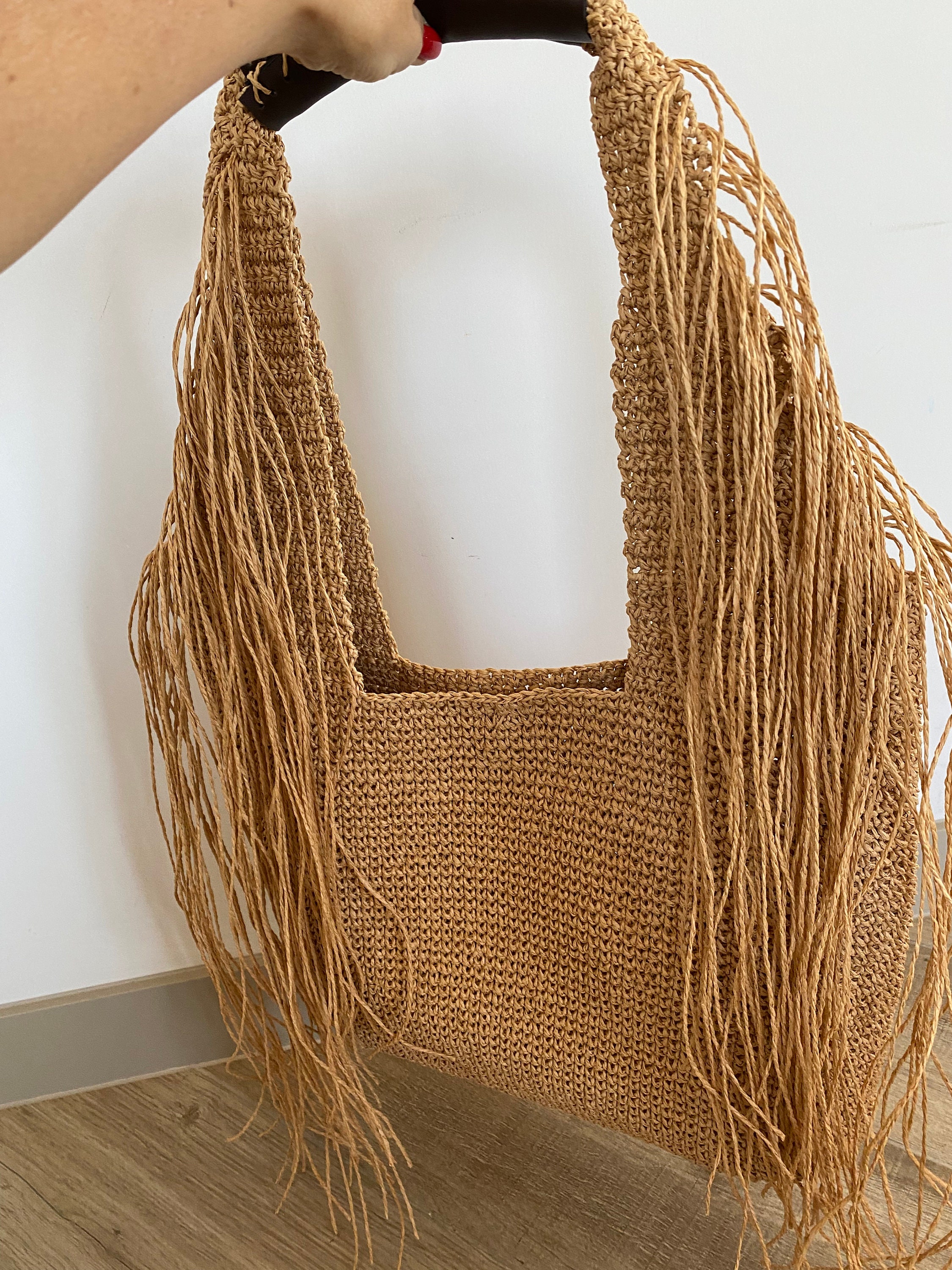 Raffia Tote Bag, Oversize Raffia Bag, Straw Bag, Shoulder Bag, Raffia ...