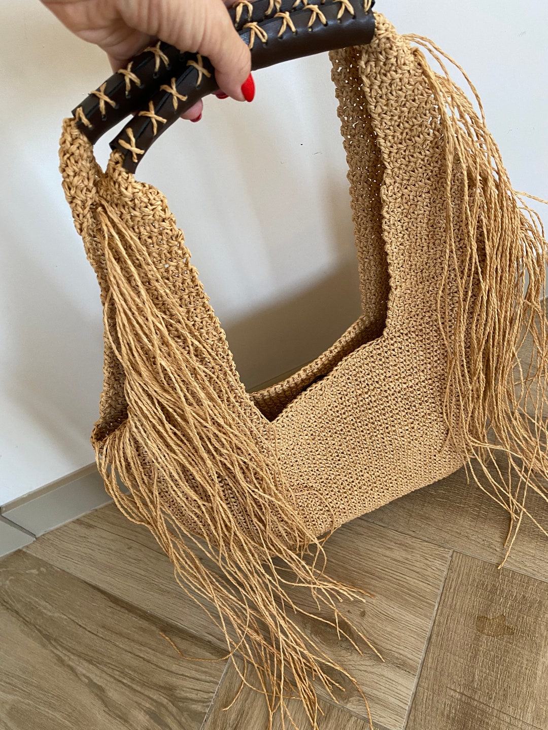 Raffia Tote Bag, Oversize Raffia Bag, Straw Bag, Shoulder Bag, Raffia ...