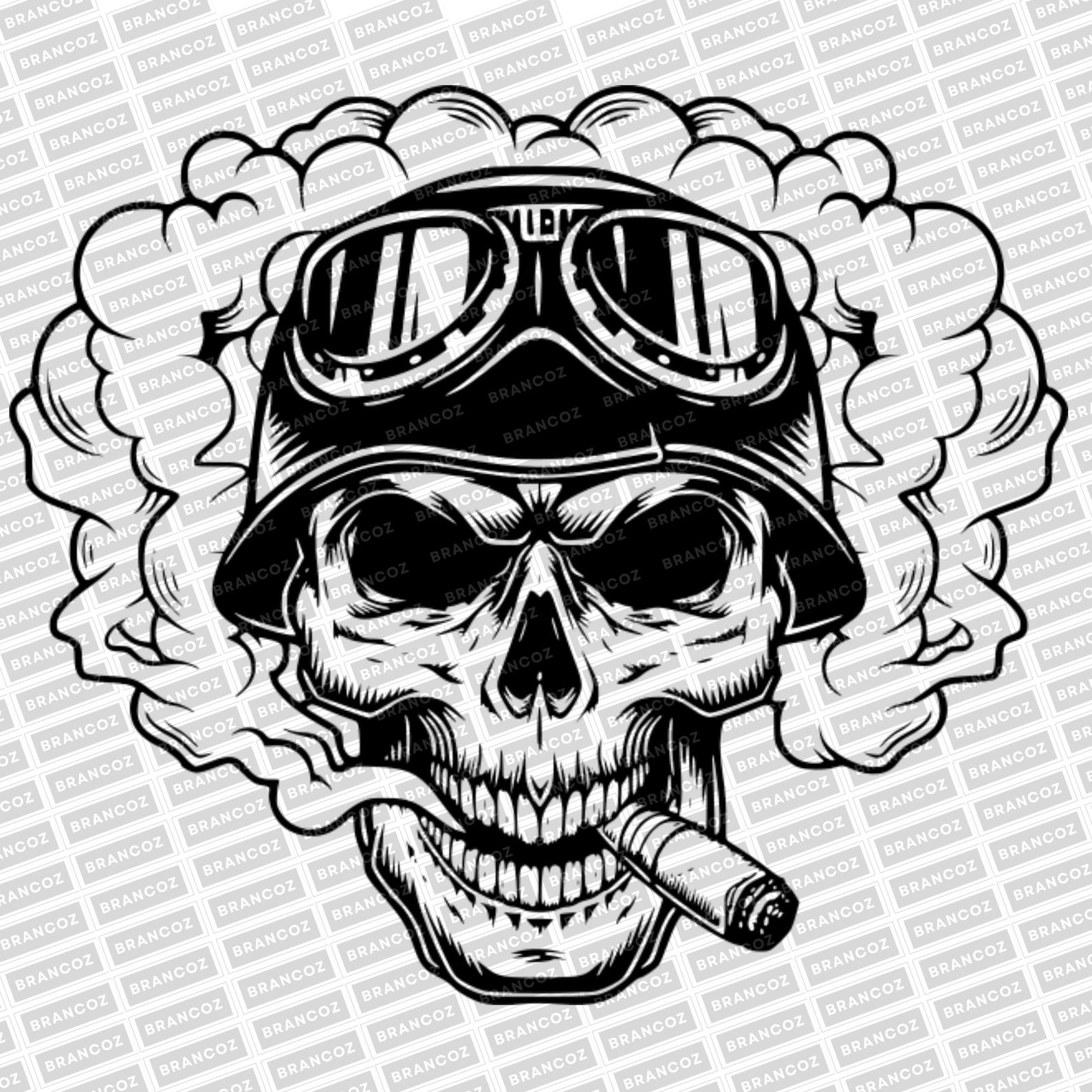 Skull Smoking Vector Skull Instant Download PDF Standard - Etsy