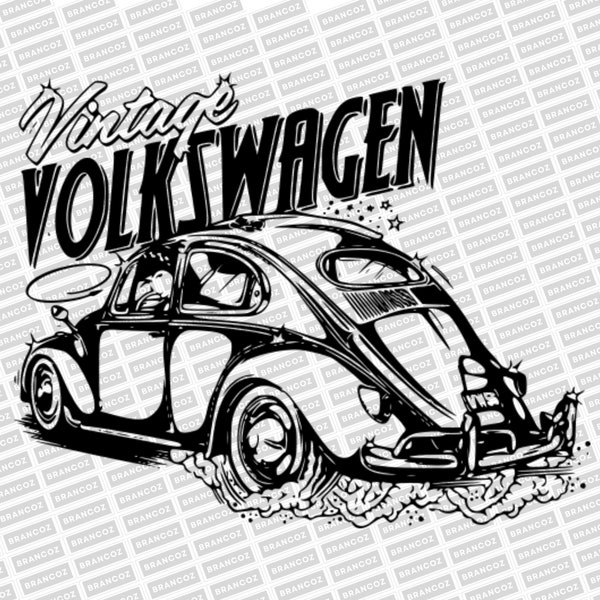 Vw Bug Vector - Etsy