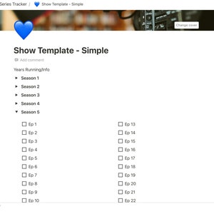 Notion Template - Series Tracker - Etsy