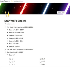 Notion Template - Series Tracker - Etsy
